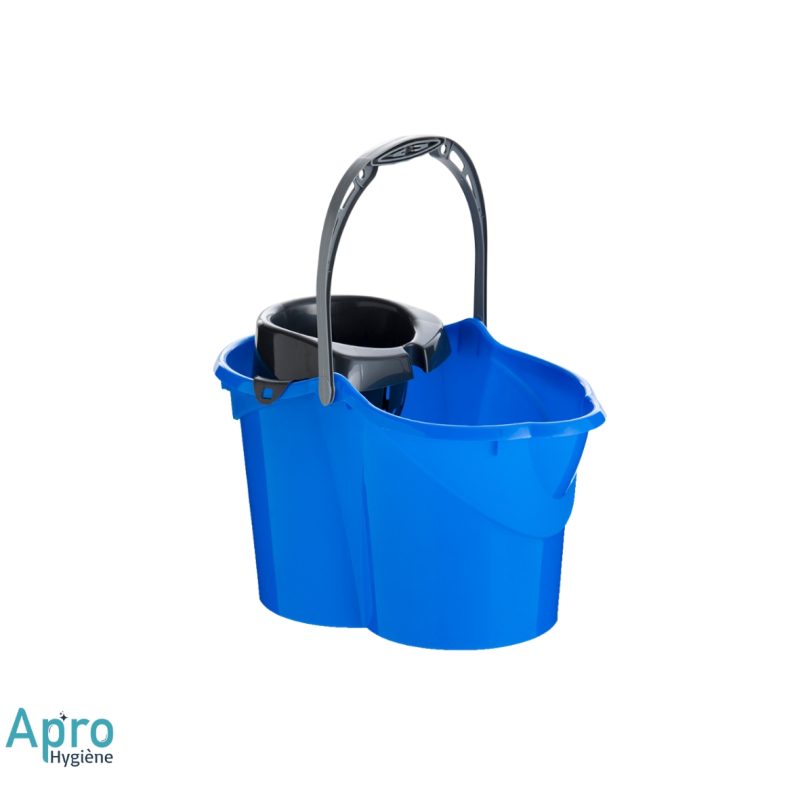 SEAU AVEC ESSOREUSE OVALE BLEU 15 L - Apro
